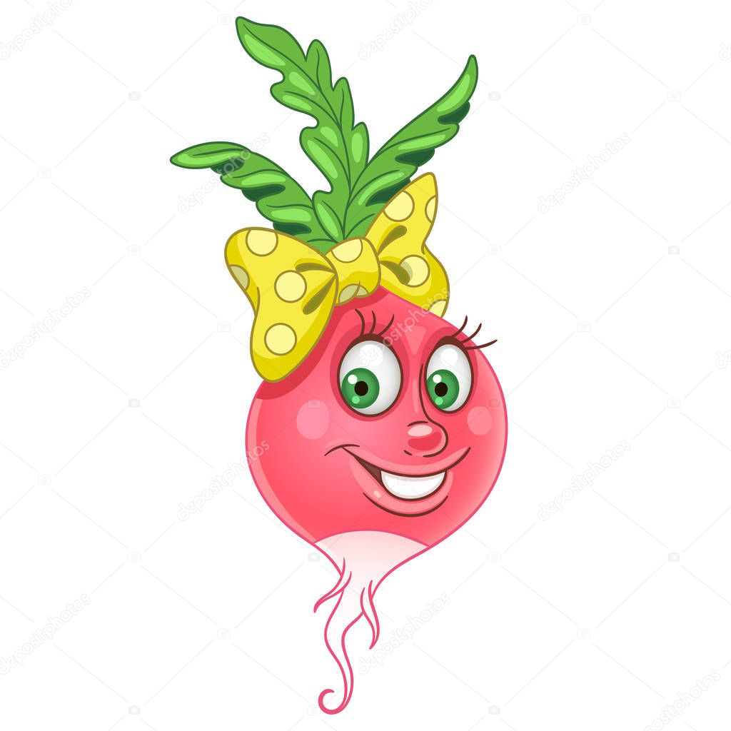 Çizgi film turp karakteri ©Sybirko 180966304'e ait Stok Vektör