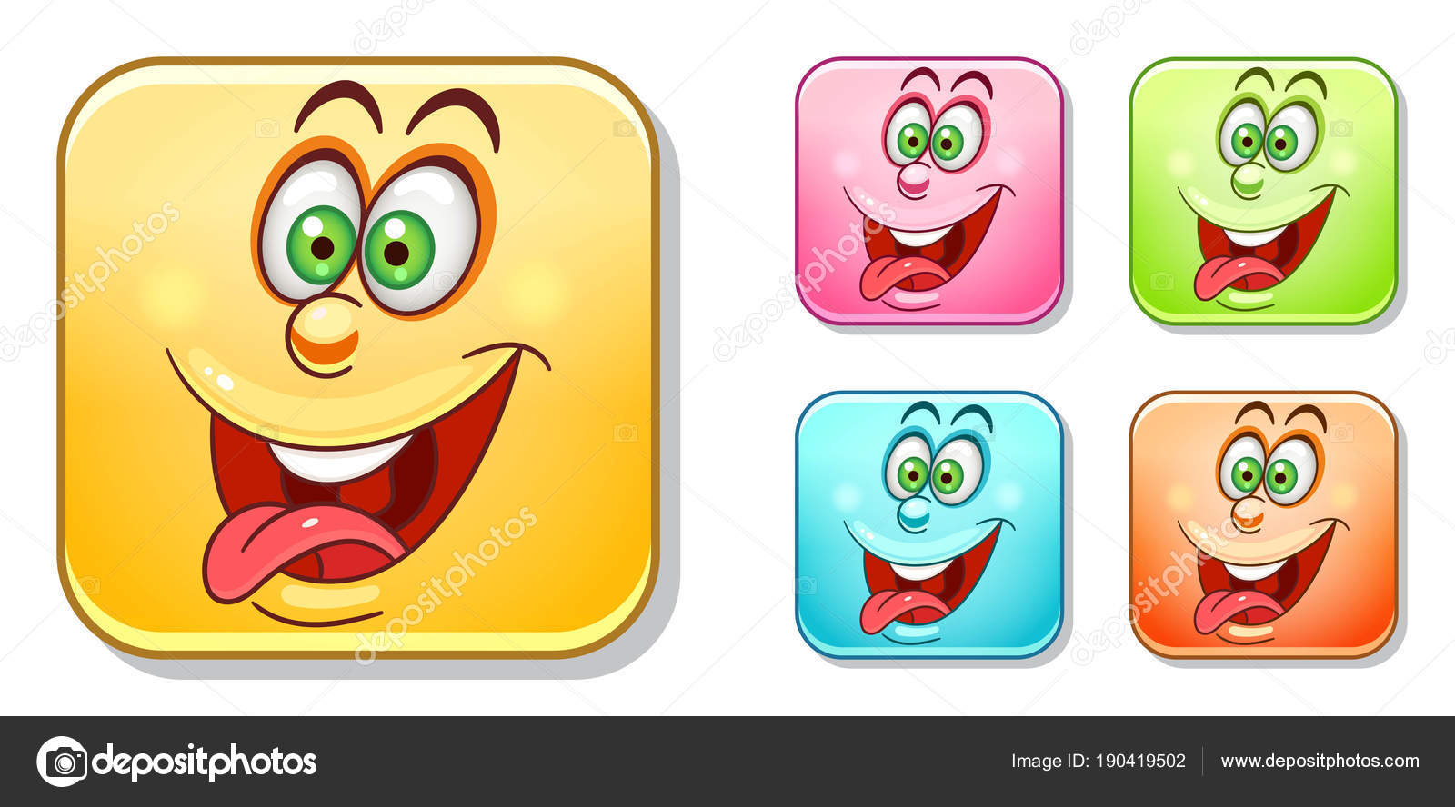 Crazy Emoticons Collection Stock Vector Image by ©Sybirko #190419502