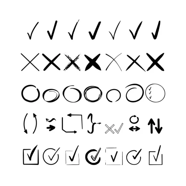 Hand drawn tick Vector Art Stock Images | Depositphotos