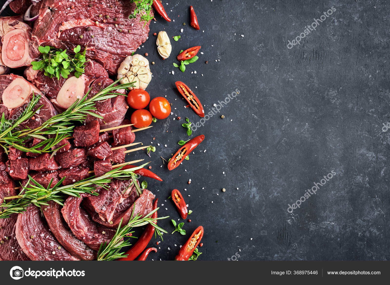 Various Fresh Meat Portioned Steaks Beef Tenderloin Shin Steaks Meat ...