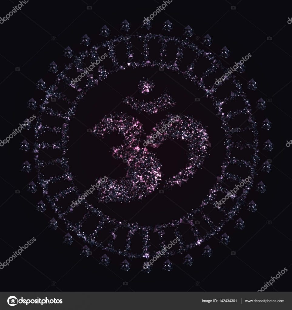 Aum or Om symbol made of polygons Stock Vector Image by ©Lawkeeper ...