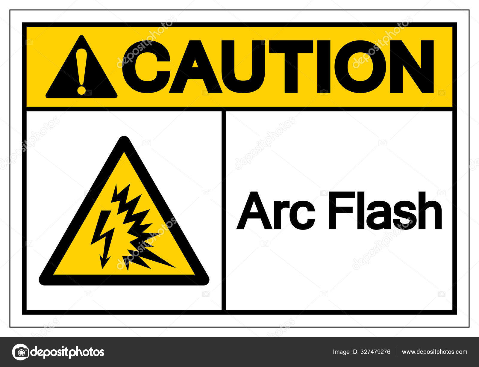 Peringatan Arc Flash Symbol Sign, Vector Illustration, Isolasi Pada ...