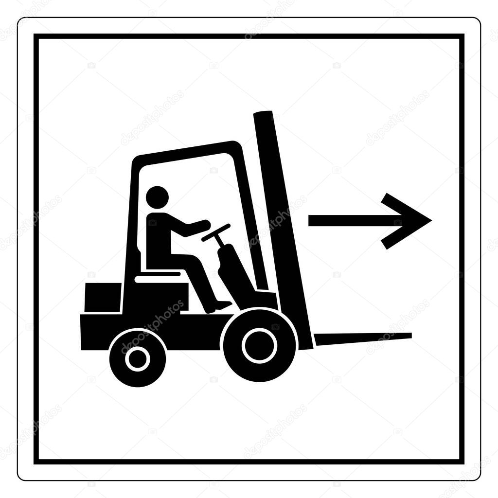 Se al de s mbolo derecho del punto de la carretilla elevadora, ilustraci n del vector ...