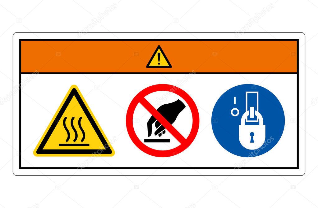 Señal De Símbolo De Superficie Caliente De Advertencia Ilustración