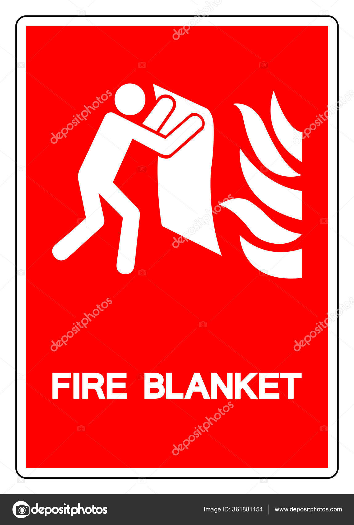 Fire Blanket Symbol Sign Vector Illustration Isolate White Background ...
