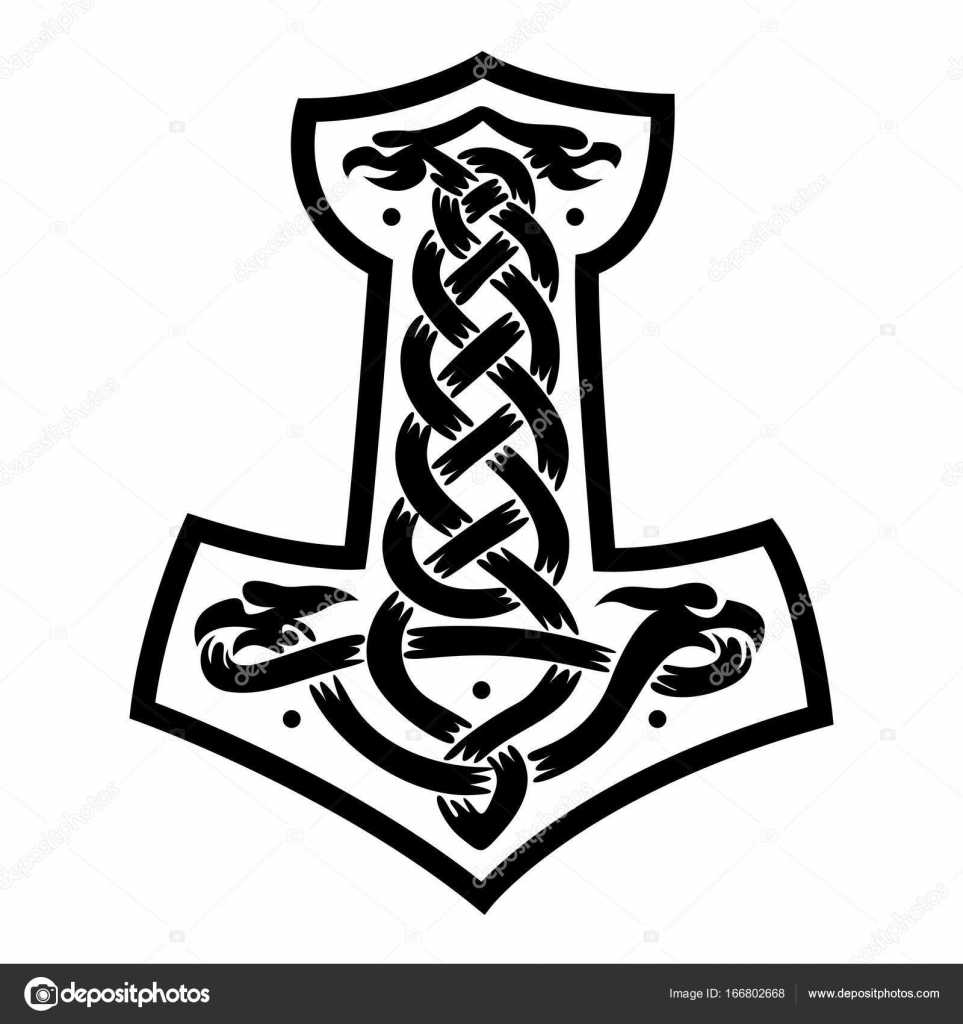 Thor Hammer Stencil