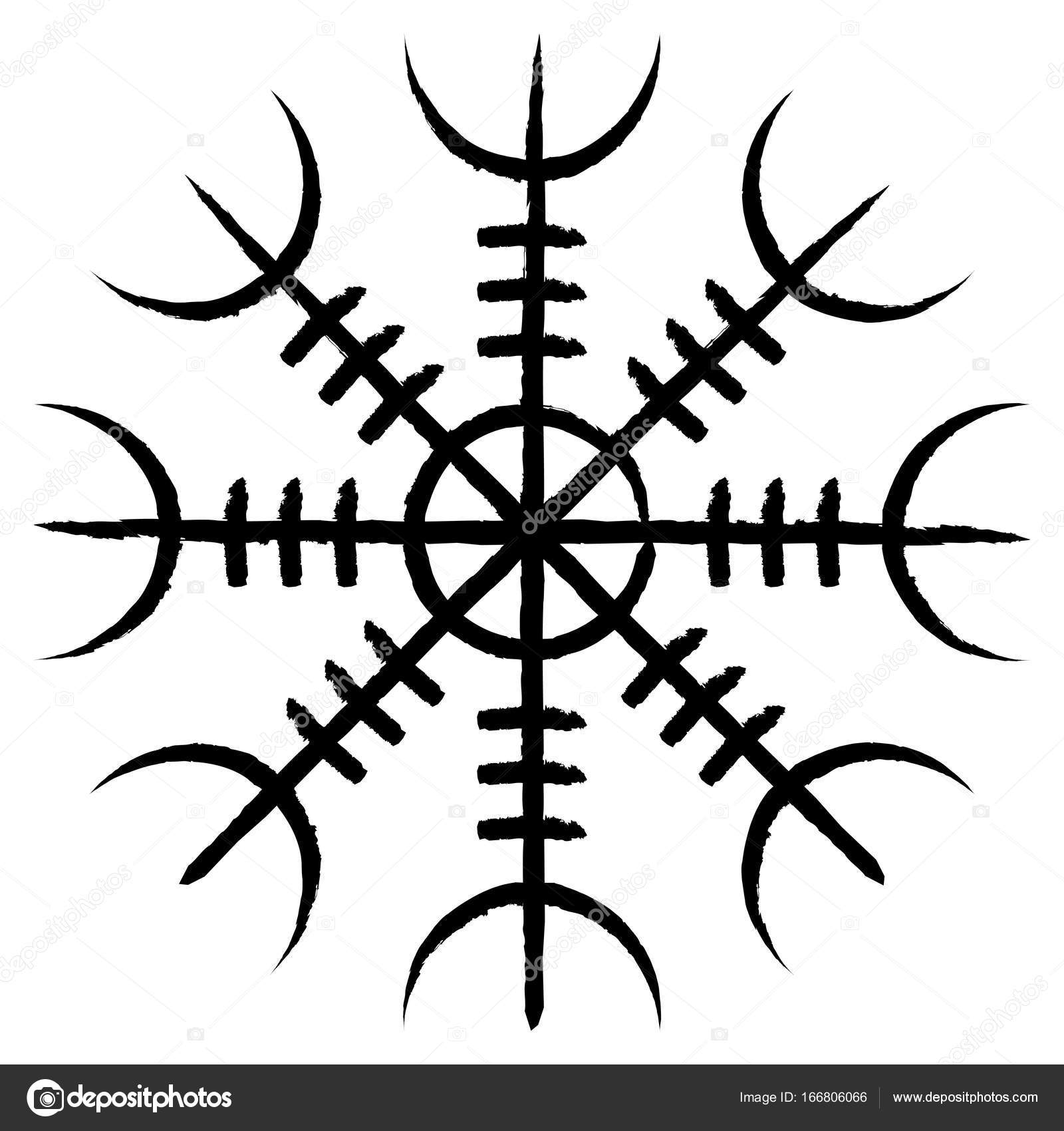 Aegishjalmur Símbolo Pagano Vector de stock #166806066 de ©ttd1387