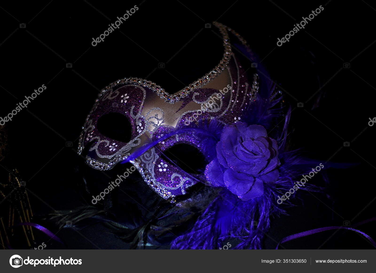 Dark Purple Masquerade Masks