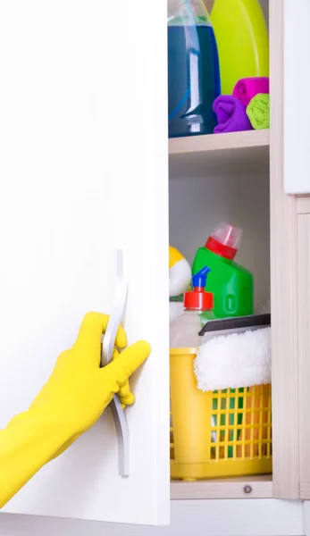 Cleaning supplies storage - Stock Image - Everypixel