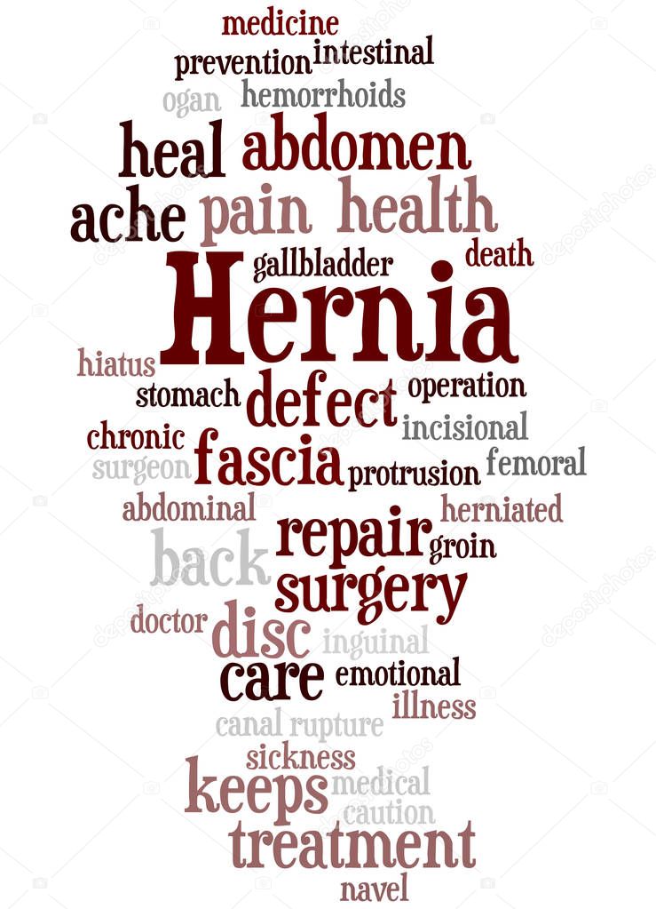 Hernia, concepto de nube de palabras 9 2022