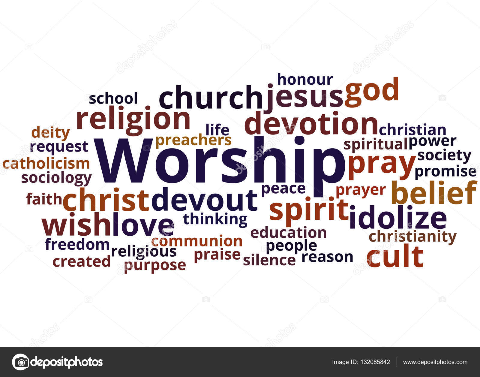 Worship, word cloud concept 2 ⬇ Stock Photo, Image by © kataklinger ...