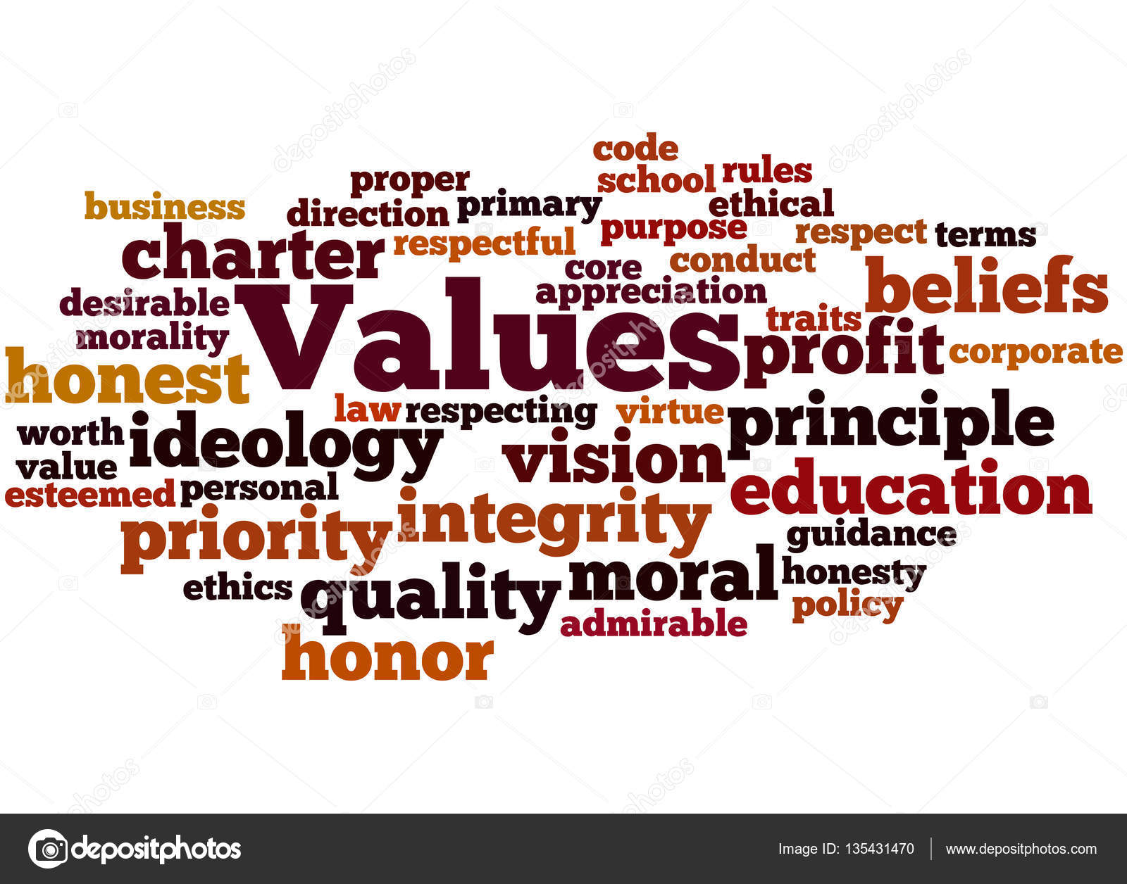 Values, word cloud concept 8 Stock Photo by ©kataklinger 135431470