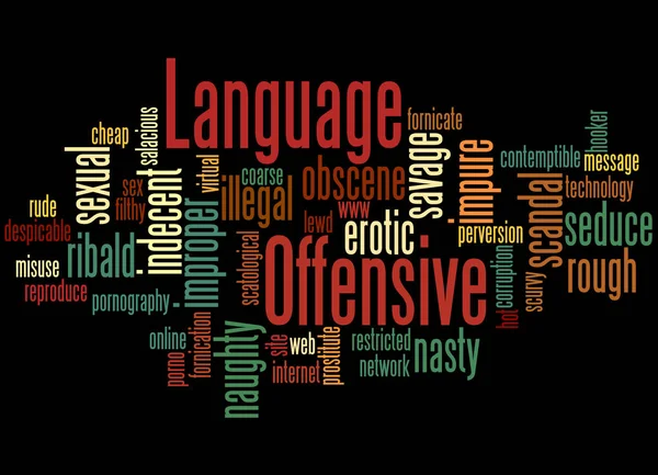Offensive Language, word cloud concept 7 — Stock Photo © kataklinger ...