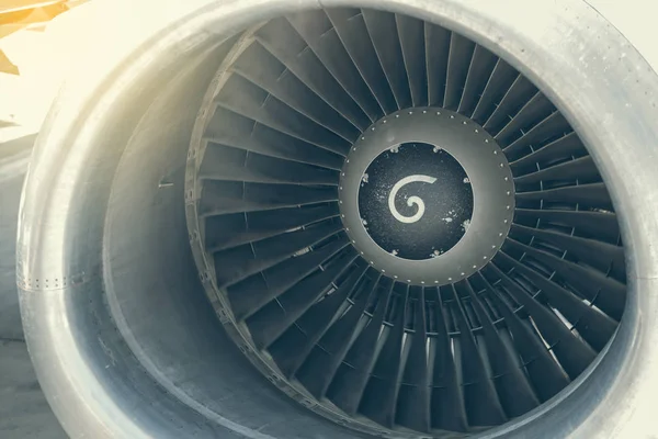 Airplane engine in airport — Stock Photo © ilfede #6827398