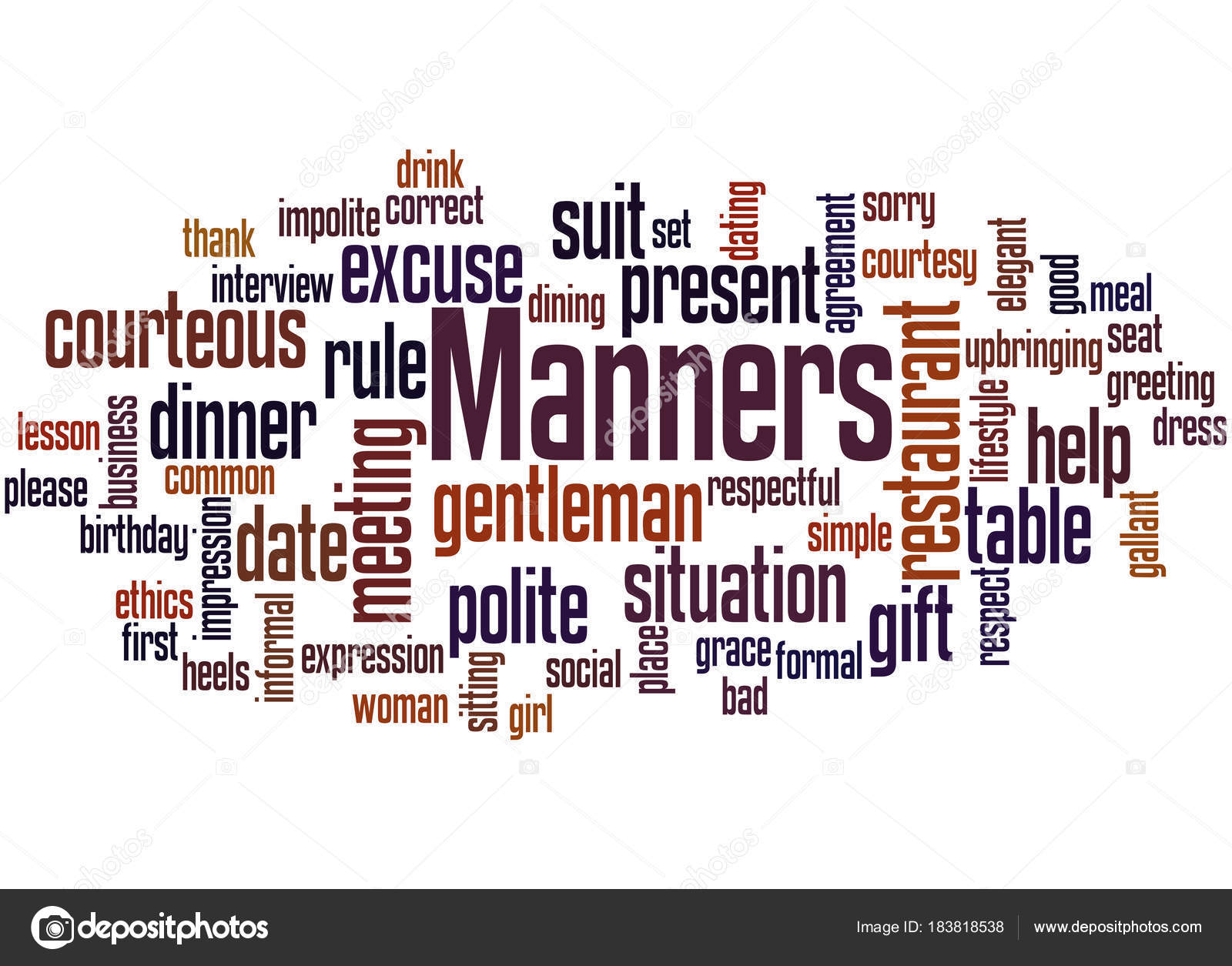 Manners word cloud concept 4 Stock Photo by ©kataklinger 183818538
