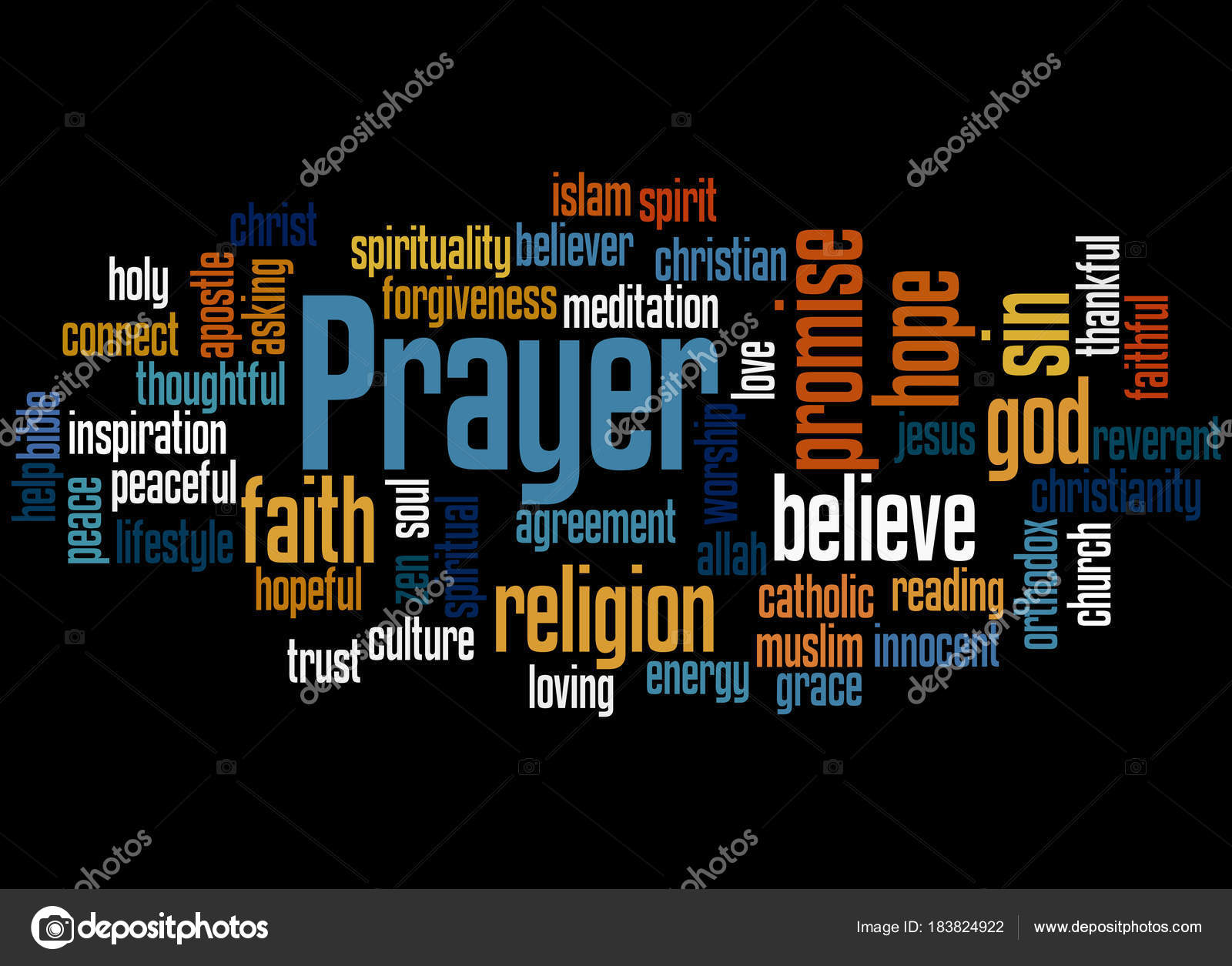 Prayer word cloud concept 2 — Stock Photo © kataklinger #183824922
