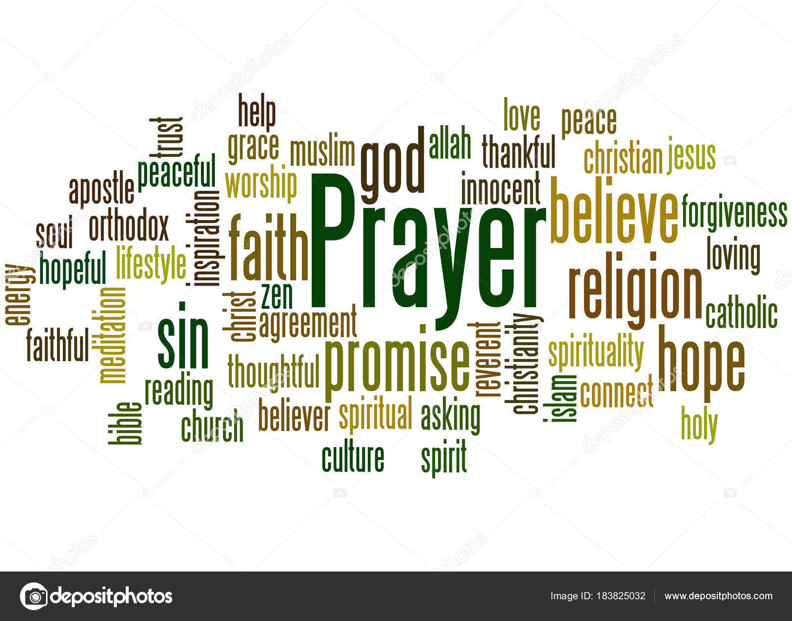 Prayer word cloud concept 4 — Stock Photo © kataklinger #183825032