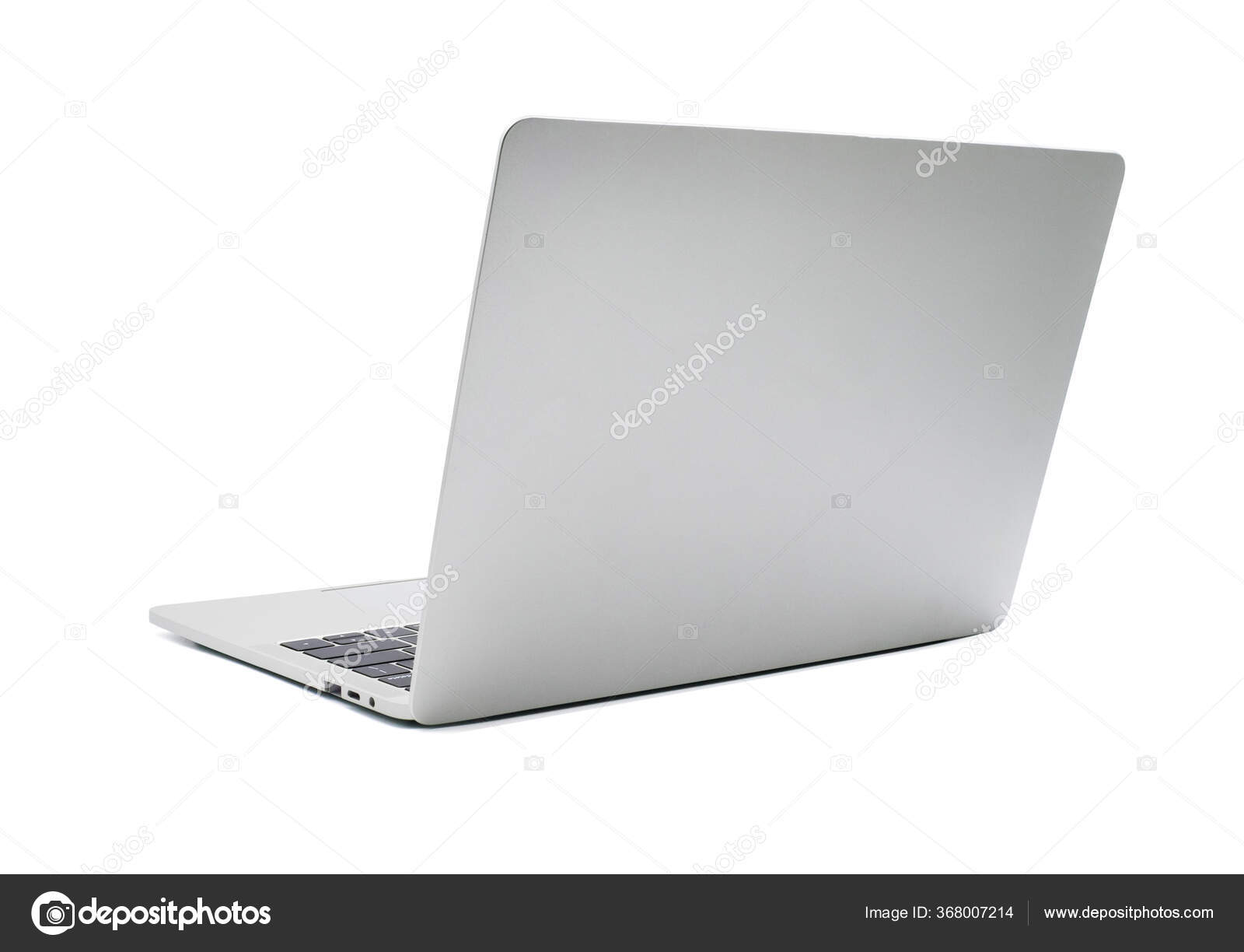 Back View Open Laptop Computer Modern Thin Edge Slim Design Stock Photo ...
