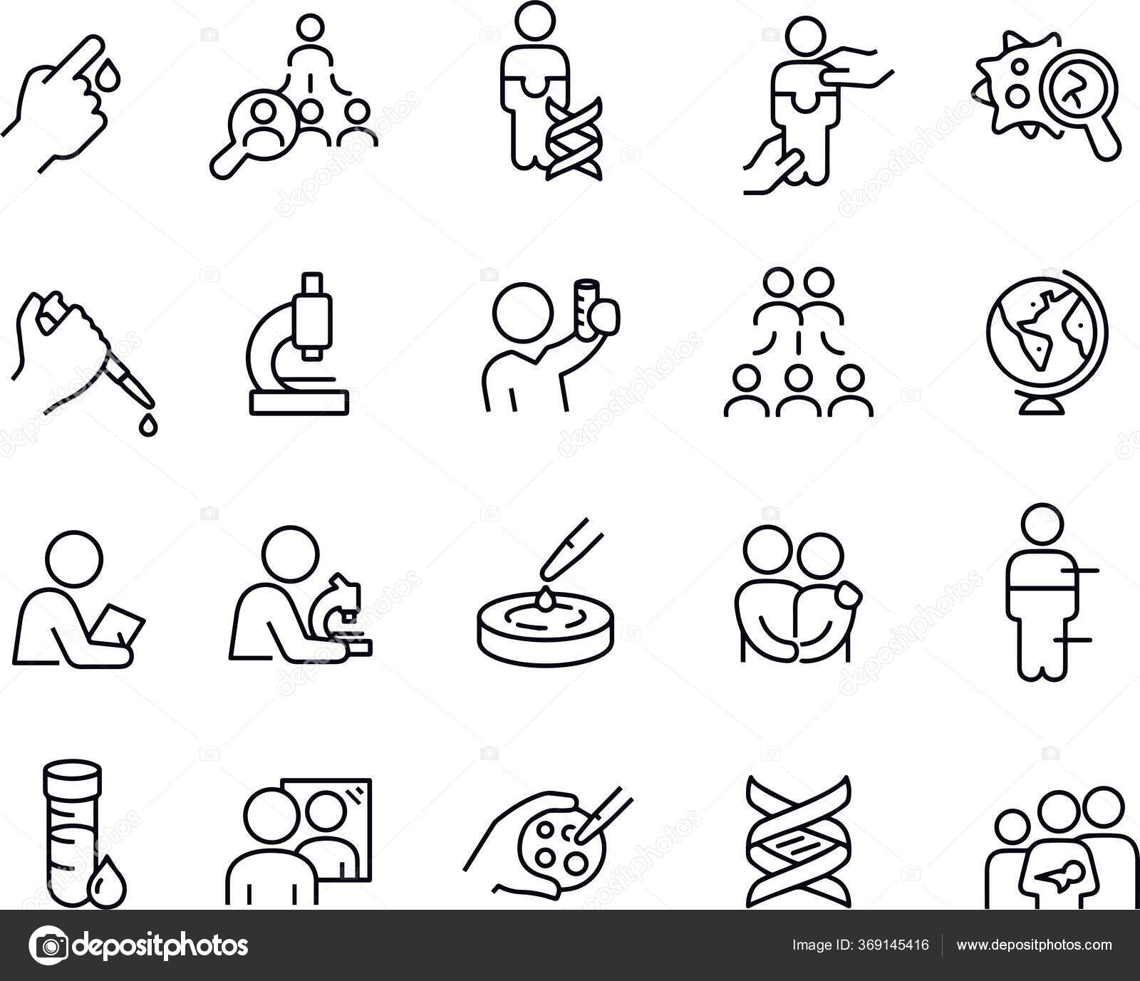 Genetic Testing Icons Vector Design Stock Vector Image by ©medtazi2000 ...