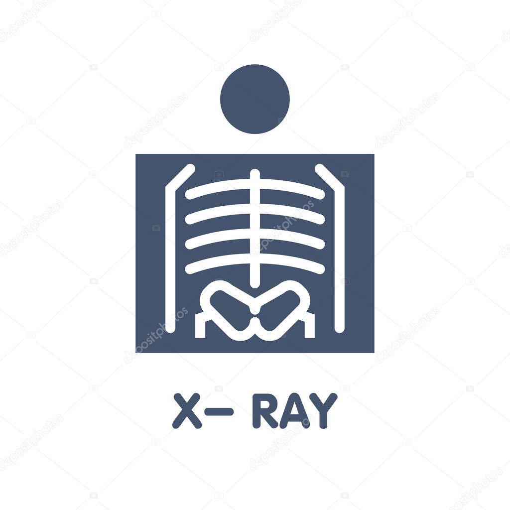 Icono de rayos X de estilo plano icono de diseño ilustración sobre ...