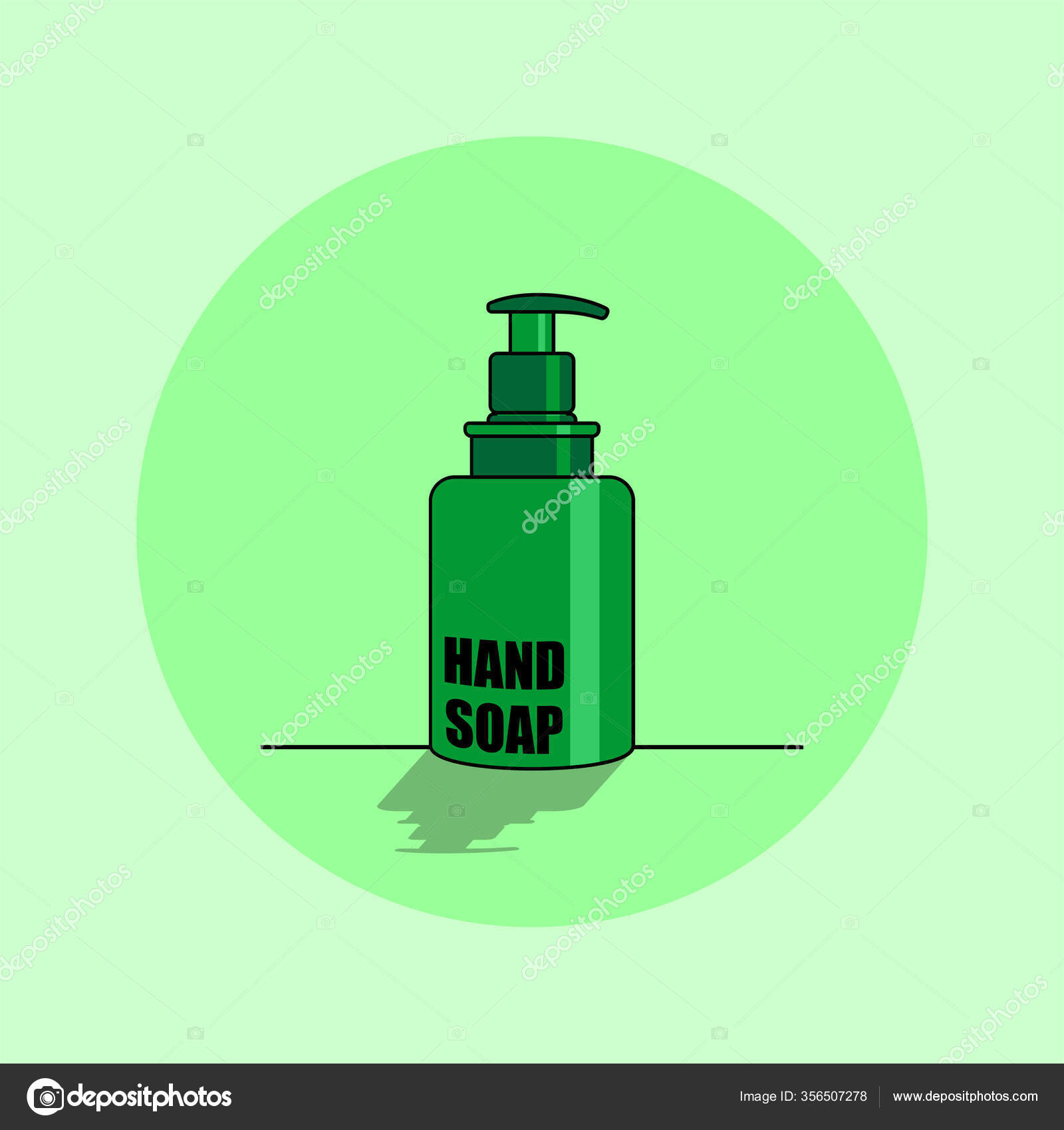 Hand Soap Vector Illustration Template Design — Stock Vector ...