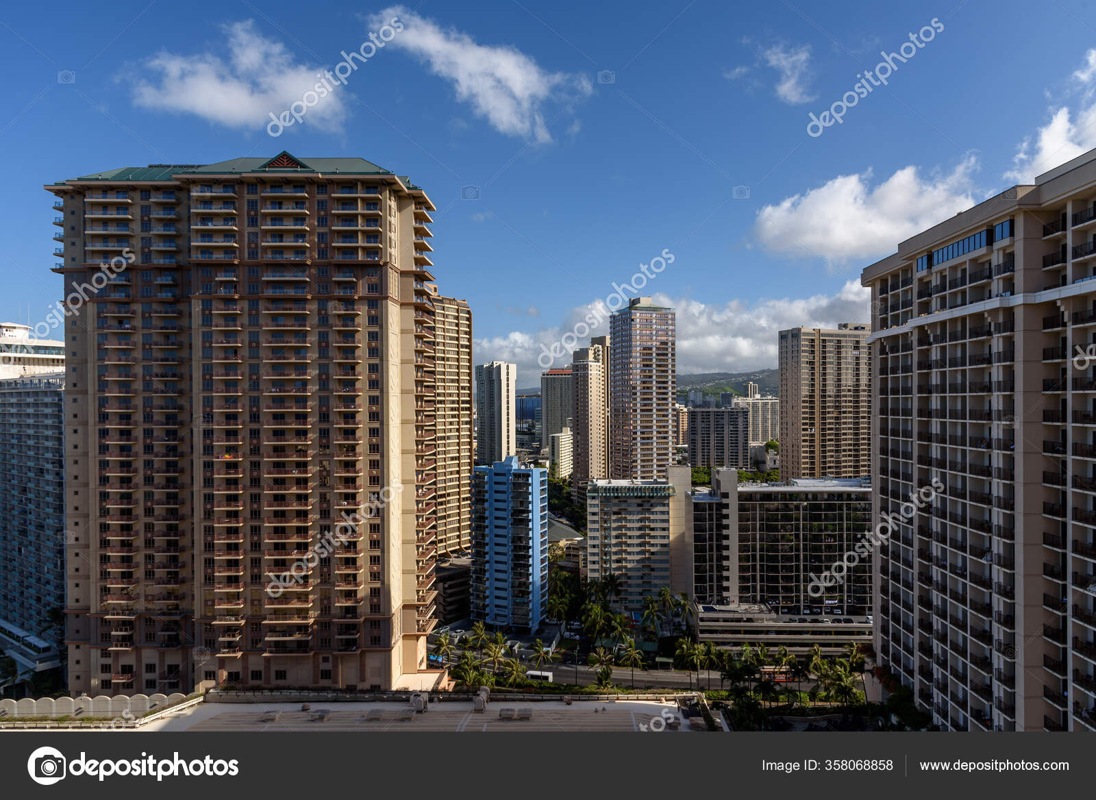 High Rise Buildings Located Honolulu Hawaii Stock Photo by ©bridgendboy ...