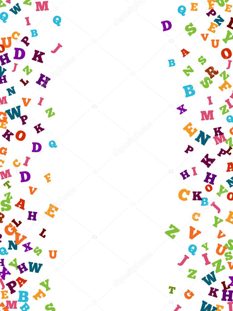 Abstract black alphabet ornament frame isolated on white background ...