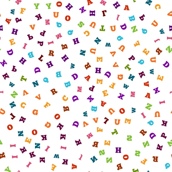 Colorful letter seamless pattern on white background Stock Vector Image ...