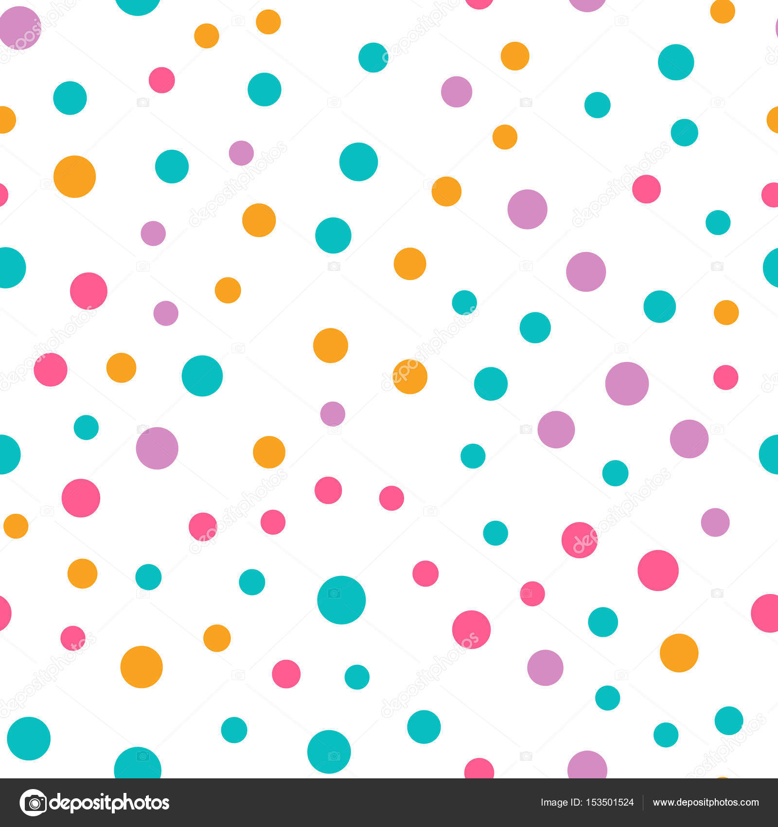 Cute circle seamless pattern on white background — Stock Vector ...