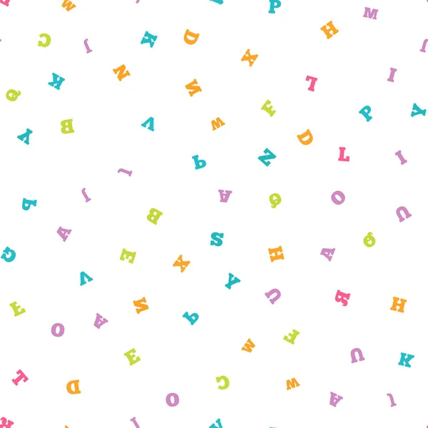Colorful letter seamless pattern on white background Stock Vector Image ...