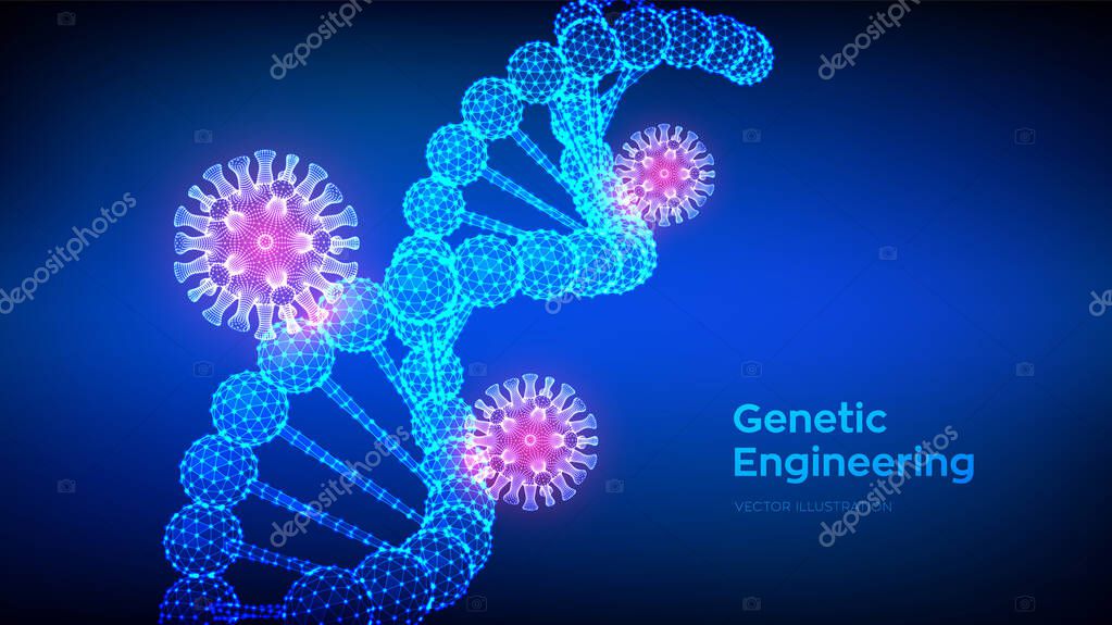 Secuencia de ADN y células del virus de la infección COVID-19 ...