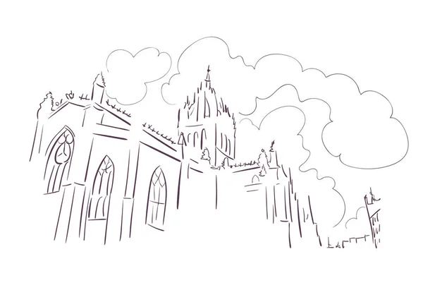 ᐈ Edinburgh skyline drawing stock vectors, Royalty Free edinburgh ...