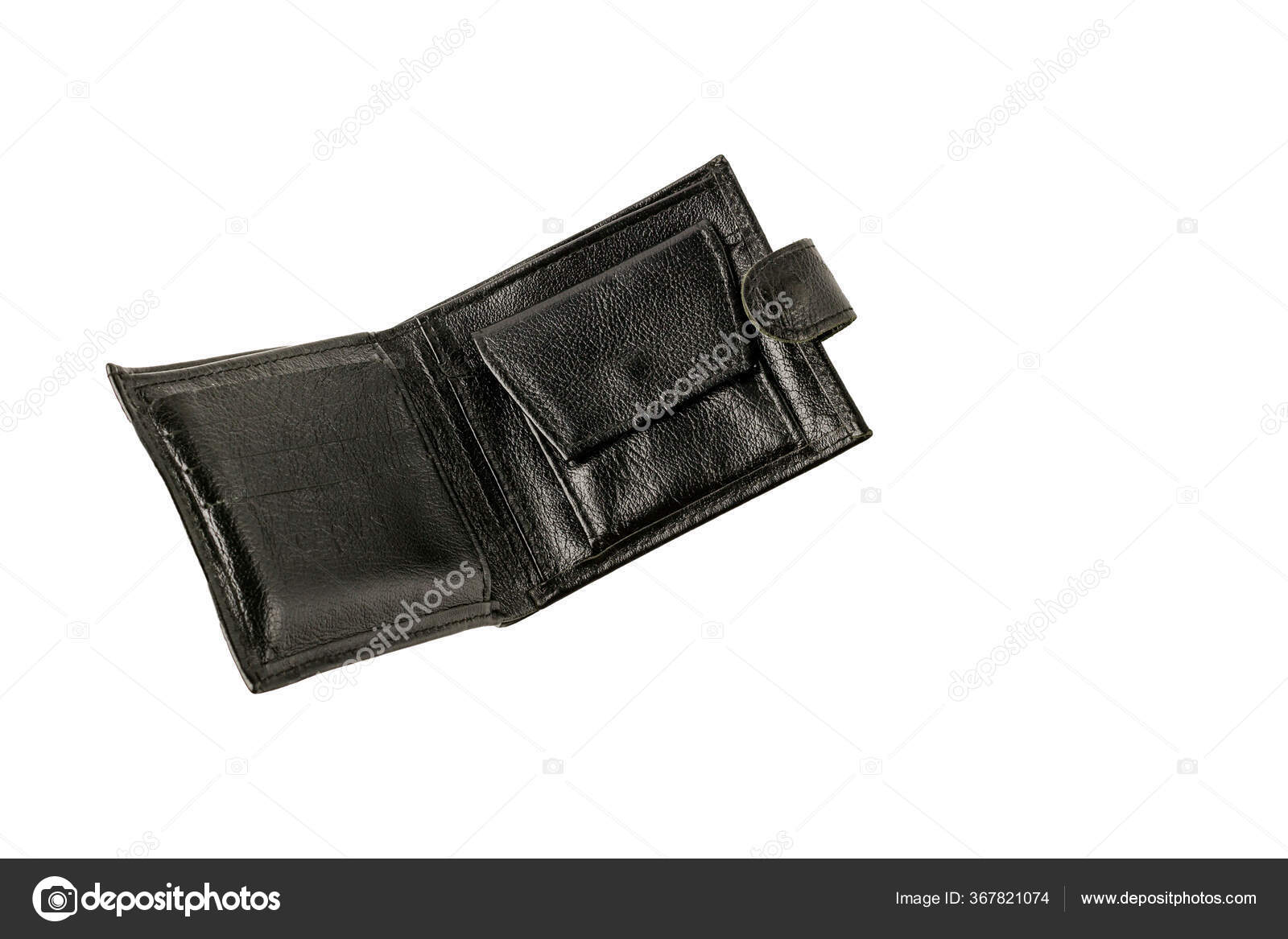 Opened Empty Black Wallet Symbol Financial Problem Jobless Bankruptcy ...