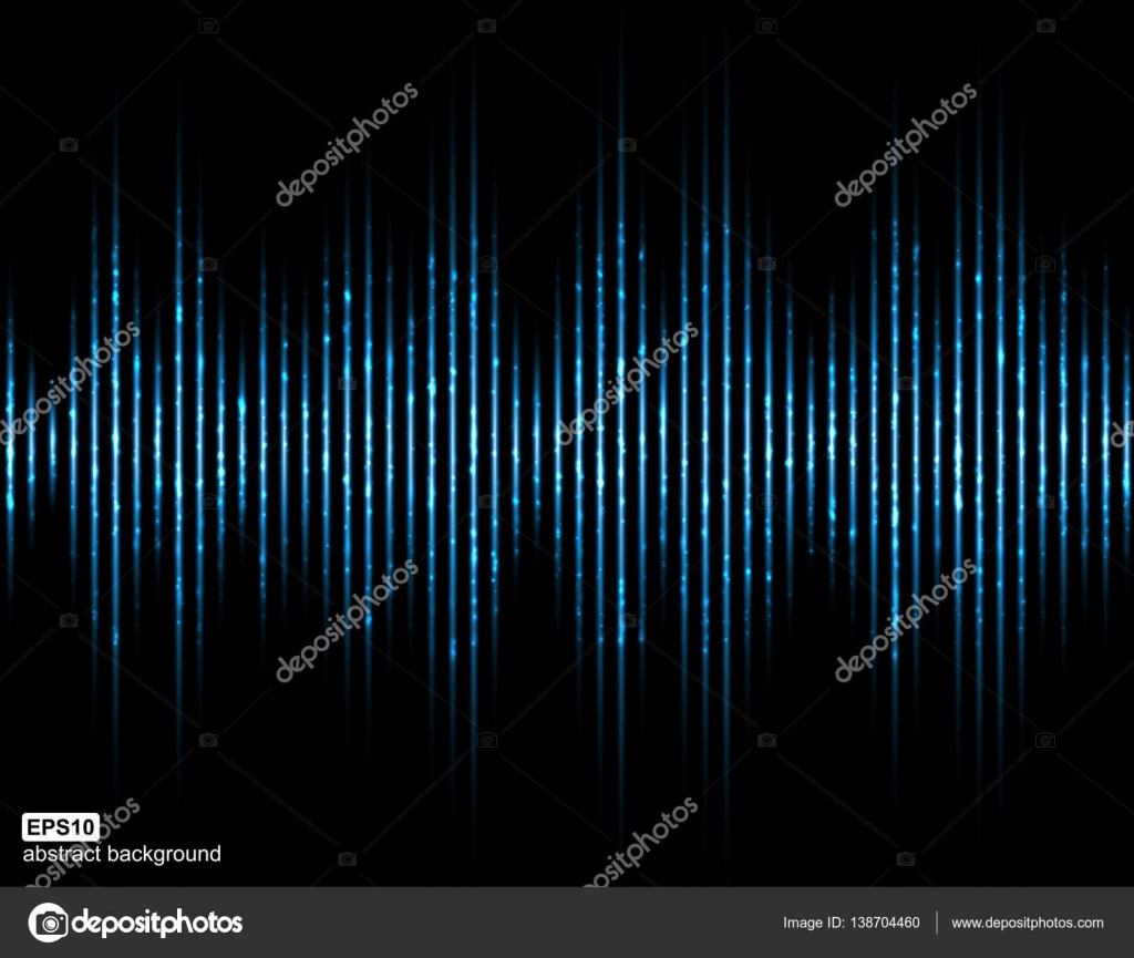 Sound waves. Music Digital Equalizer. Abstract light futuristic ...