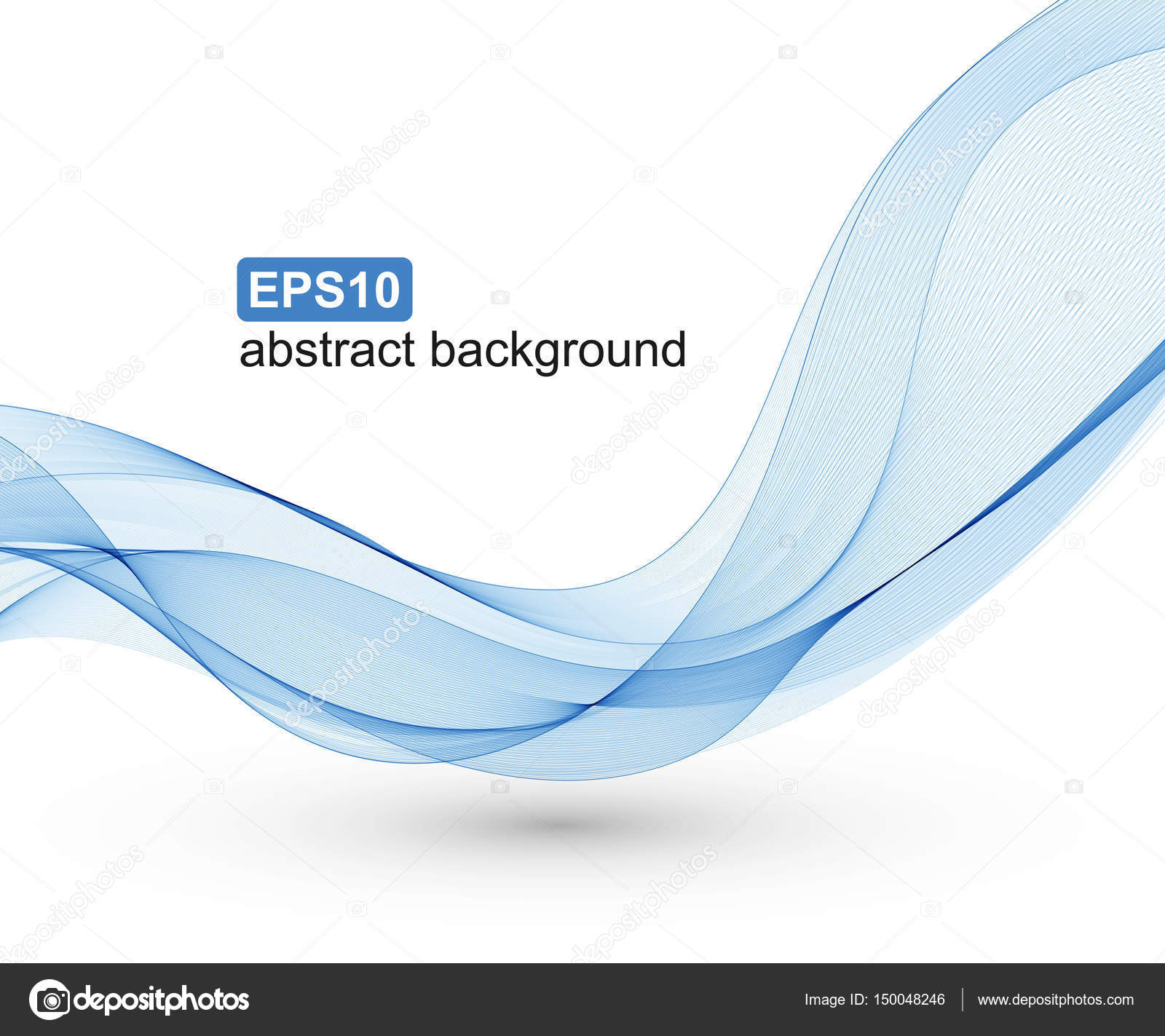 Vector abstract blue waves background. Stock Vector by ©samarets1984 ...