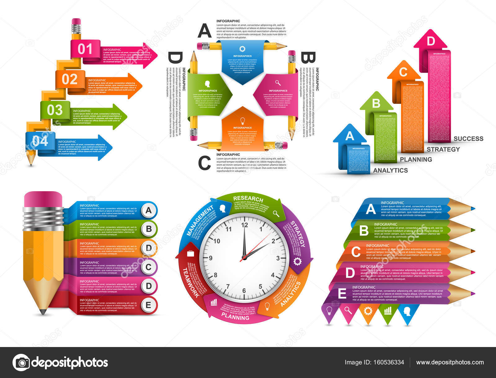 Collection Infographics template. Infographics for business ...