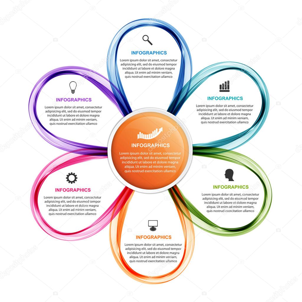 Flower options infographics template. Timeline report. Infographics for ...