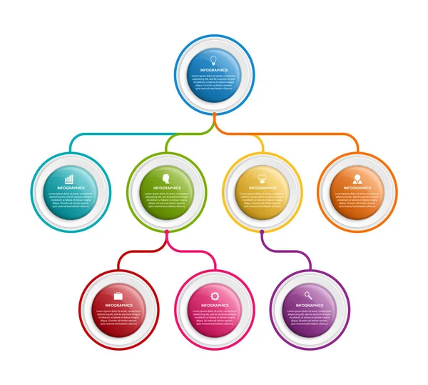 Infographic design organization chart template for business ...