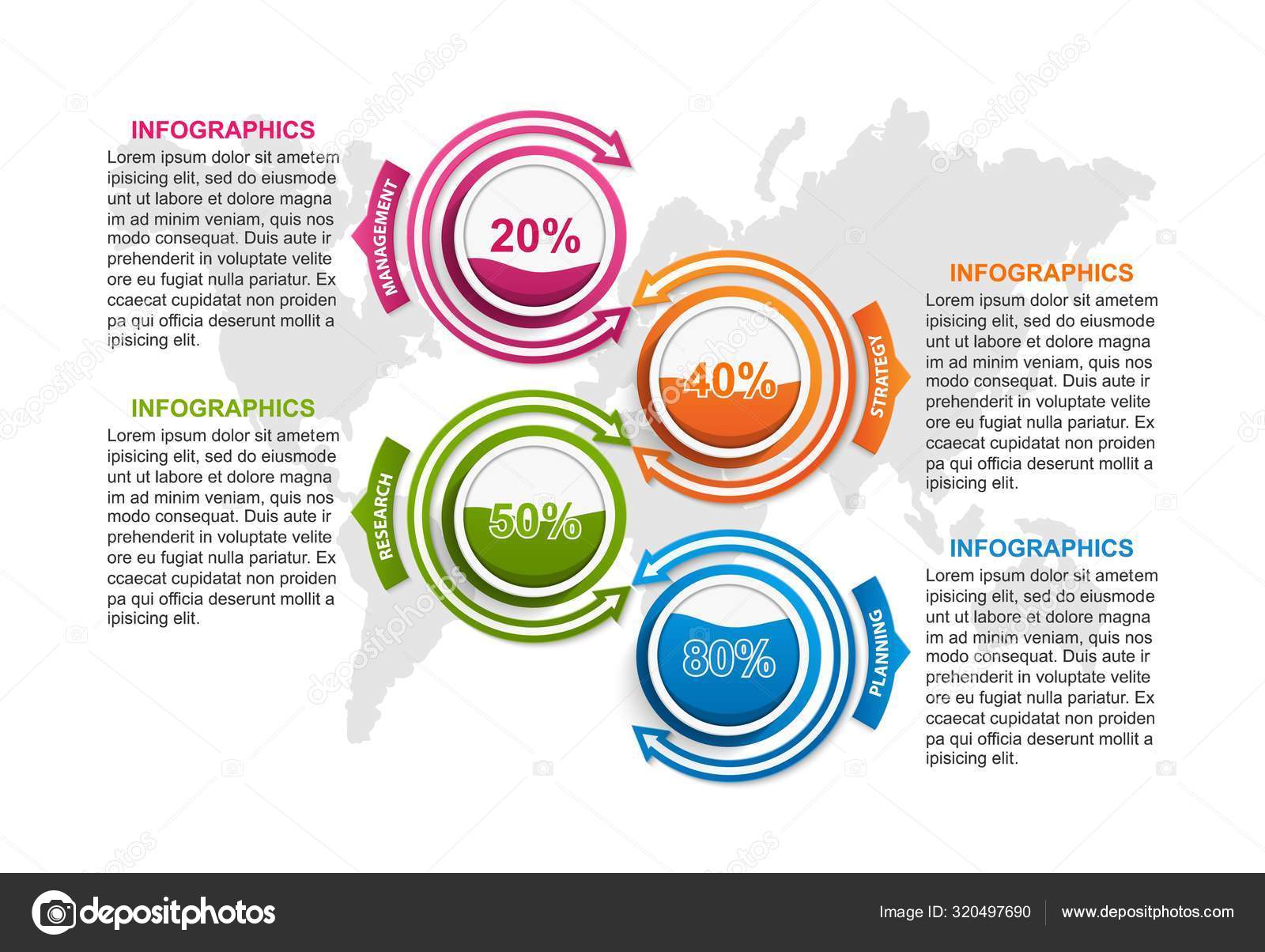 Infographic design organization chart template for business ...