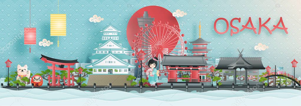 Osaka city Vector Art Stock Images | Depositphotos