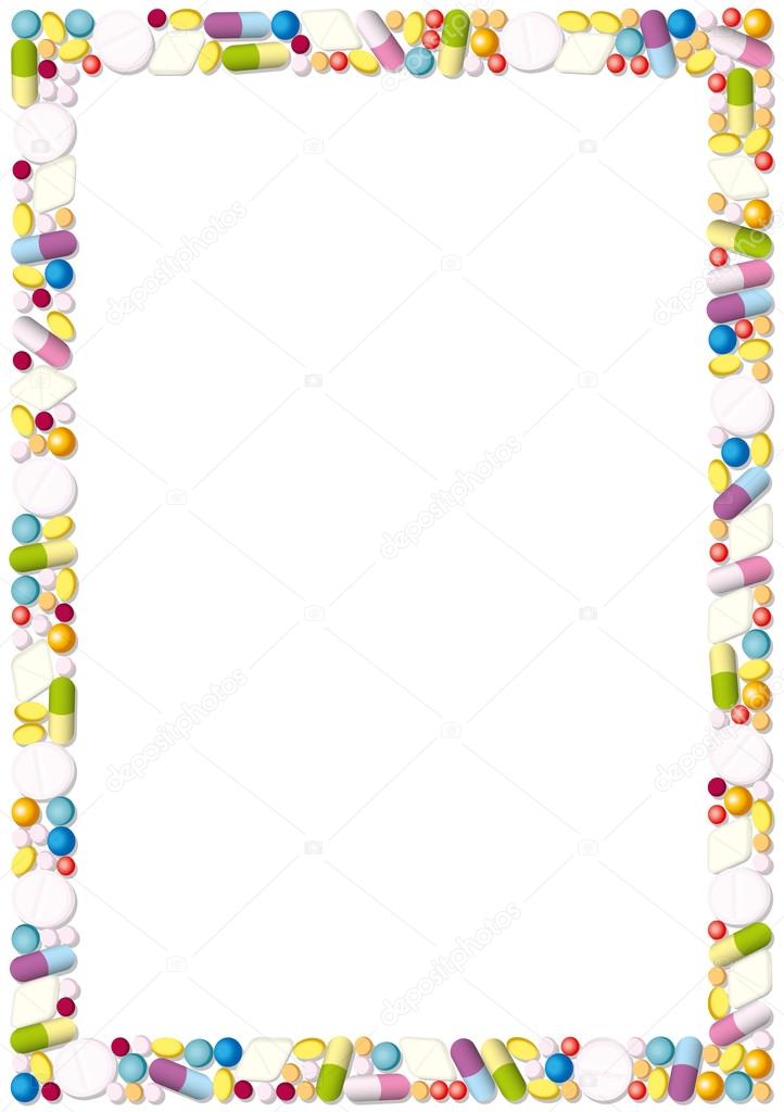 Frame Pills Tablets Medicine Stock Vector by ©Furian 127704768