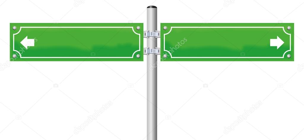 Street Name Signs Two Green Stock Vector by ©Furian 127706178