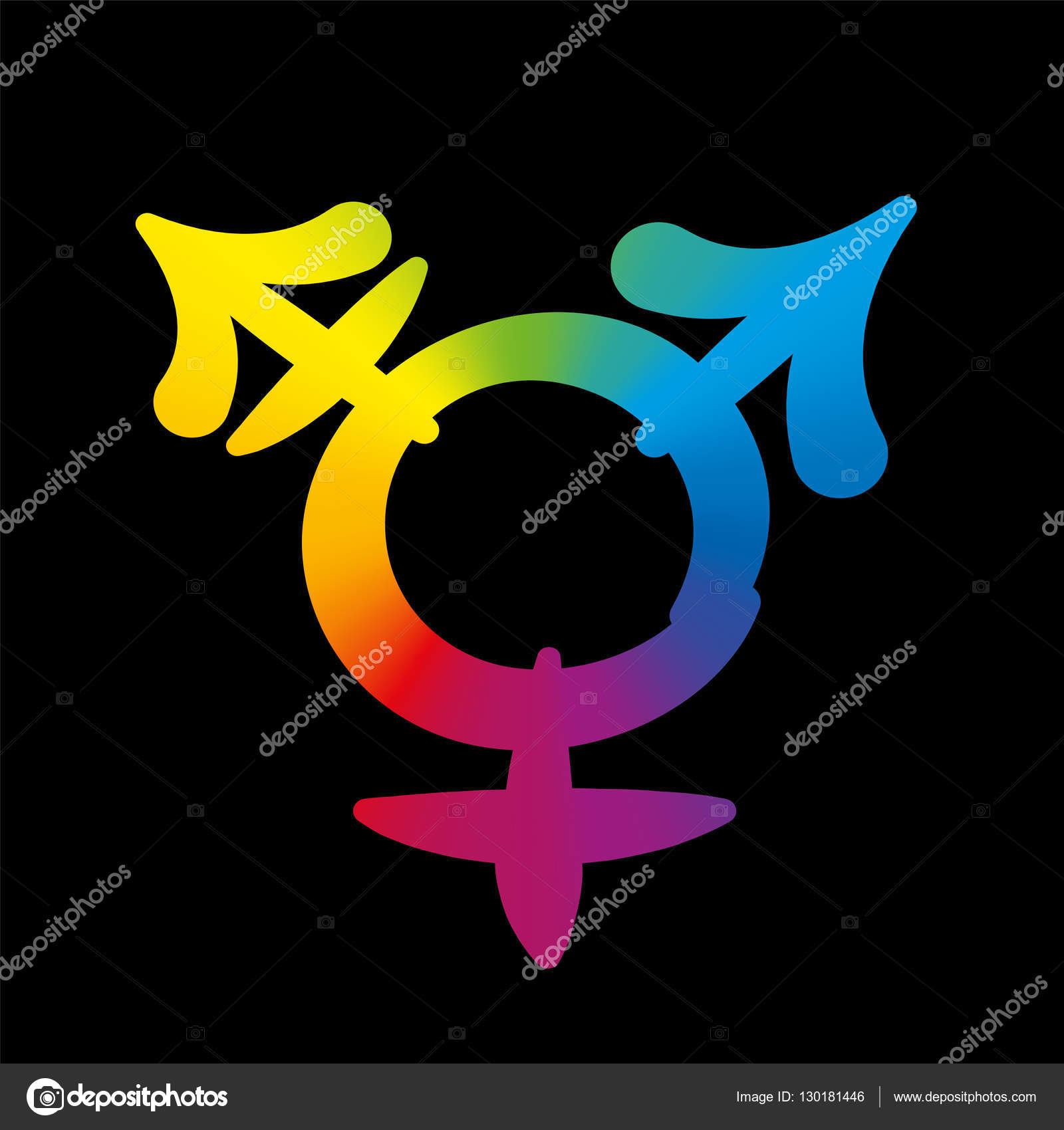 Transgender Icon Rainbow Colors Stock Vector Image by ©Furian #130181446