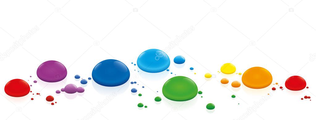 Rainbow Colored Drops Stock Vector Image by ©Furian #130180858