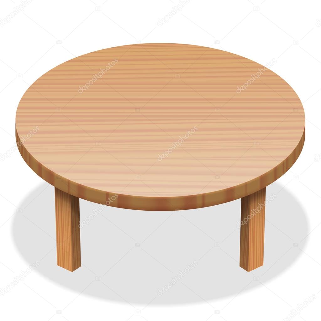 Round Table Wooden Surface Stock Vector by ©Furian 130181180