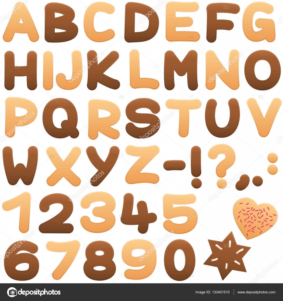 Cookies Font Letters Stock Vector by ©Furian 133401510