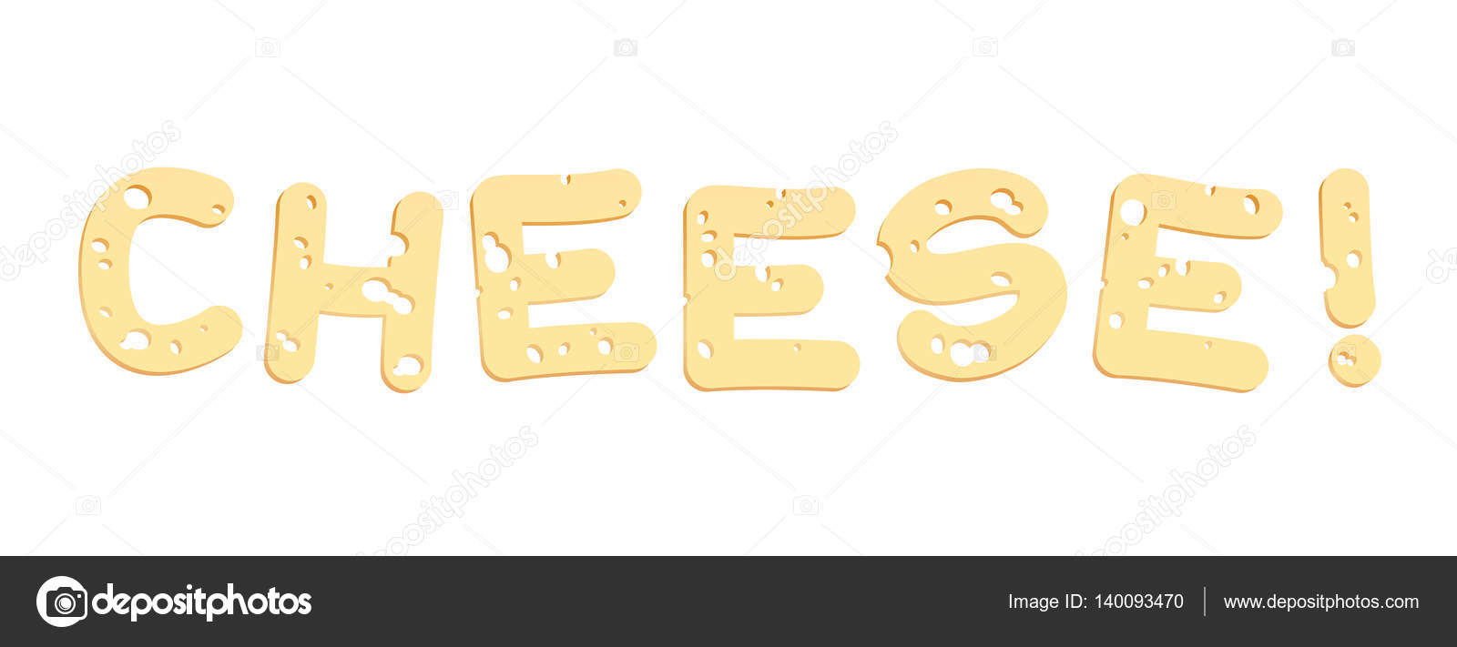Cheese Letters Illustration Stock Vector Image by ©Furian #140093470
