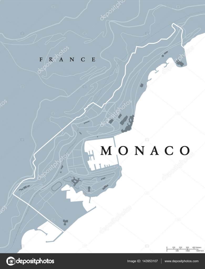 Monaco political map Stock Vector Image by ©Furian #143953107