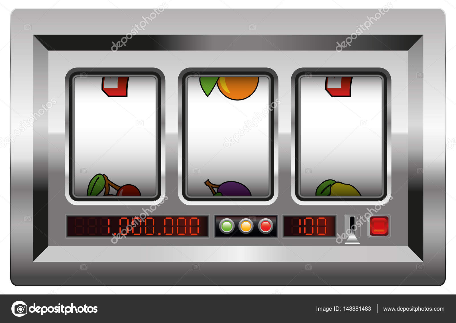 Slot Machine Blank Reels Stock Vector Image by ©Furian #148881483