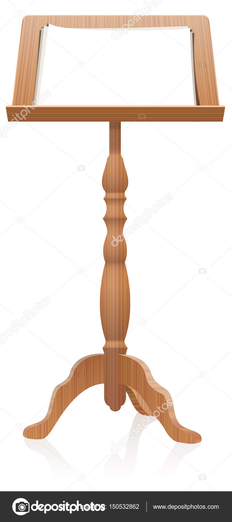 Lectern Reading Desk Blank Speech Notes Stock Vector by ©Furian 150532862